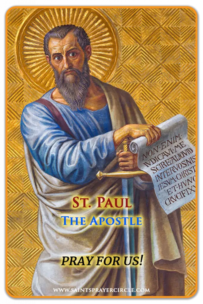 St. Paul - Seek A Divine Transfer Back to God's Ways - St. Benedict ...